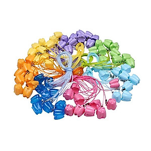 Runing Pet 50 Pcs Teeth Storage Box,Lost Teeth Saver Necklace Milk Teeth Storage Box Necklace Lovely Baby Milk Tooth Fairy Save Box Child Teeth Keepsake Holder Children Teeth Save Box