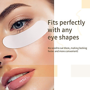 Miuffue 100 PCS Foam Eye Pads for Lash Extensions, Under Eye Pads for Eyelash Extensions, Micro-foam Lash Pads Lint Free, Stick Well, No Tape Needed, Hypoallergenic