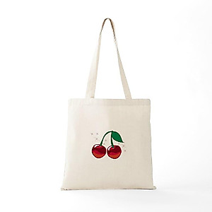 CafePress Sparkling Cherries Tote Bag Natural Canvas Tote Bag, Reusable Shopping Bag