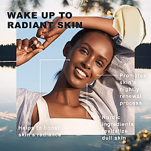 Lumene [Valo] Nordic-C Overnight Sleep Brightening Cream - Facial Moisturizer with Cloudberry, Vitamin C, and Hyaluronic Acid - Radiance-Boosting Vegan Skin Care (50 ml)