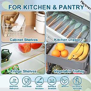 Hersvin Shelf Liner, 24" x20' Non-Adhesive Drawer Liners EVA Kitchen Cupboard Cabinet Covering Undersink Mat Washable Fridge Lining Paper for Home Office (Clear/Dot)