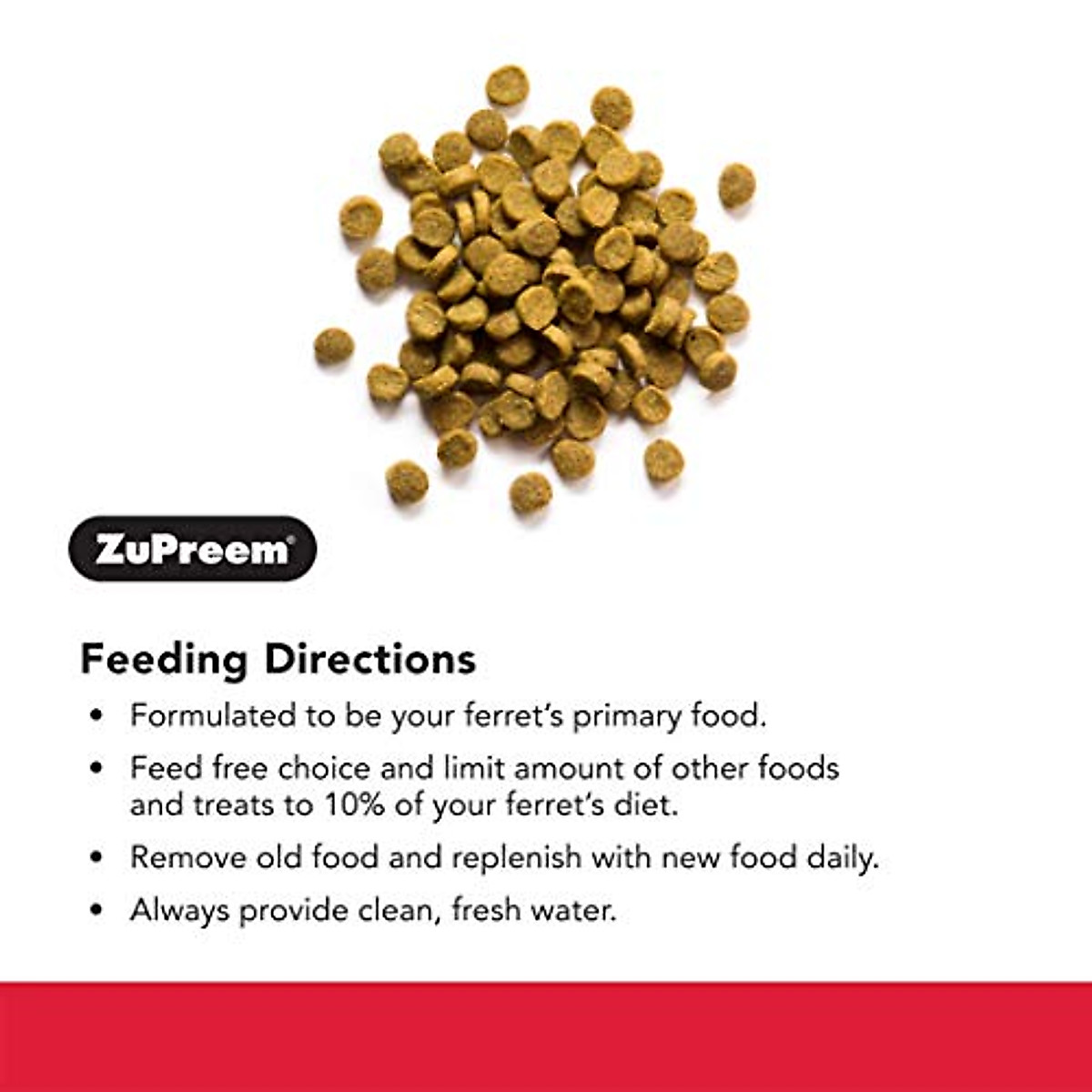 ZuPreem Premium Daily Grain Free Ferret Diet Food, 4 lb - Nutrient Dense, Highly Digestible, High Protein Levels