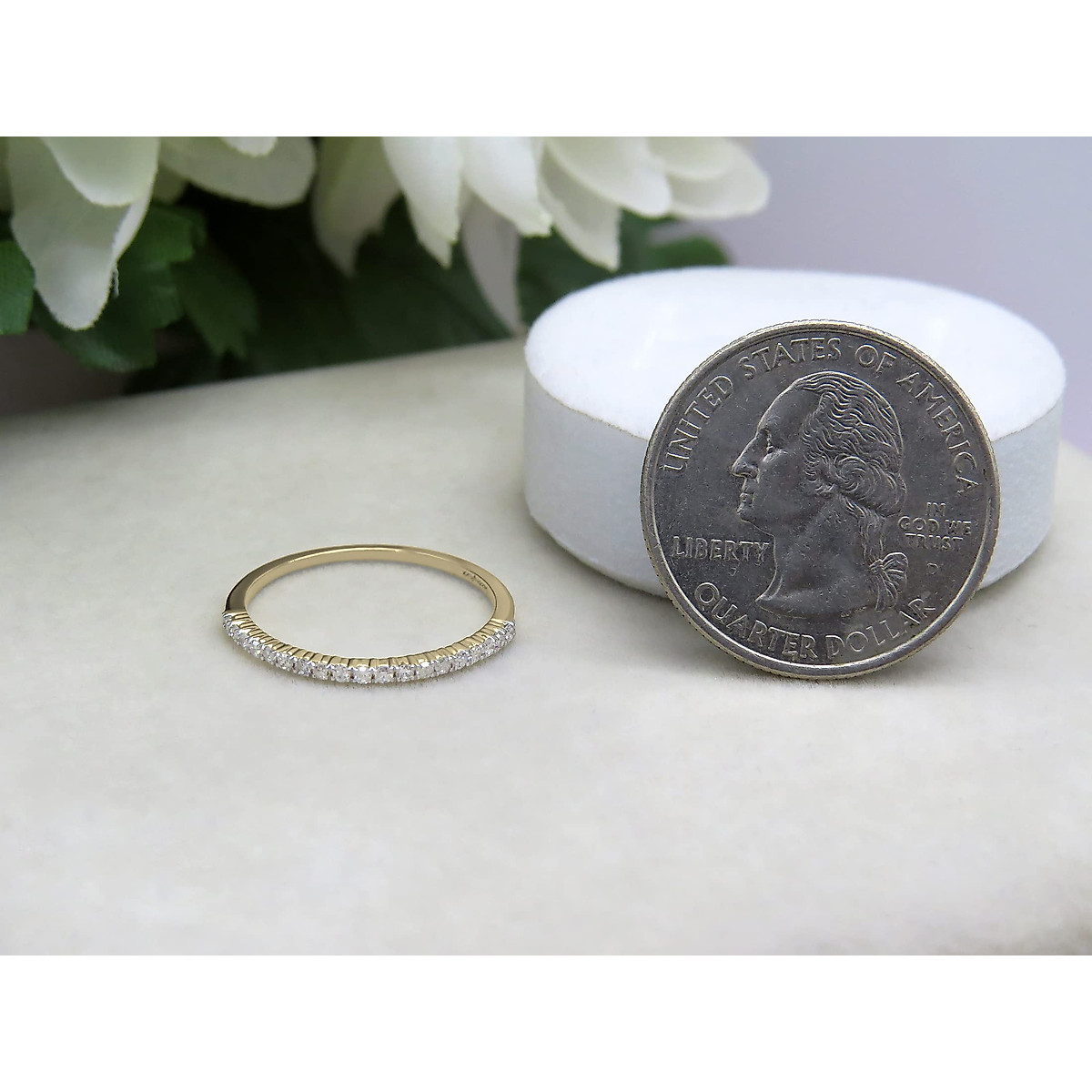 Dazzlingrock Collection IGI CERTIFIED Round White Diamond Anniversary Ring for Women (0.15 ctw) in 14K Yellow Gold, Size 8