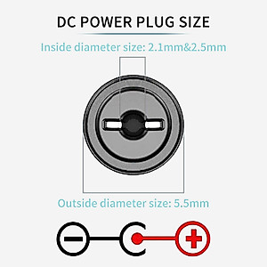 15V 3A 2A 1A AC DC Power Supply Adapter, [15 Volts 3 Amps, 3.3ft Cord] DC Plug 5.5 x 2.1mm & 2.5mm for 15 Volt 1A 1.1A 1.2A 1.3A 1.4A 1.5A 2A 3A 100mA~3000mA 45 Watts Equipment (Center Positive)