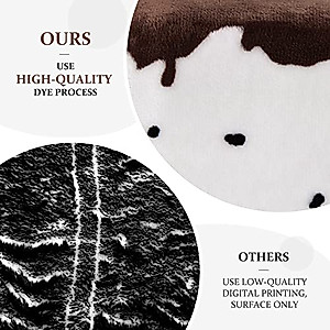Jekeno Cow Print Blanket Double Sided Print Warm Soft Throw Blanket for Bedroom Decor Sofa Chair Bed Office Women Gift 50"x60"