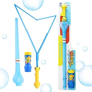 Uncle Bubble Giant Bubble Wands | 3-Piece Set Pack - includes Wand, Big Bubble Sword and 8oz Ultra Bubble Solution | Outdoor Toy for Kids, Boys, and Girls (Giant Bubble Wands, UB112, 1, UB112)