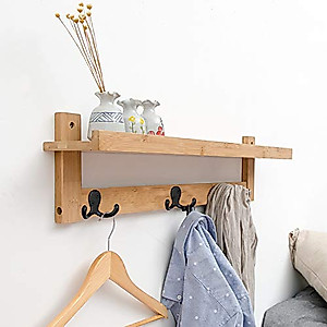 IBosins 8 Pack Heavy Duty Double Prong Coat Hooks Wall Mounted with 16 Screws Retro Double Hooks Utility Hooks for Coat, Scarf, Bag, Towel, Key, Cap, Cup, Hat