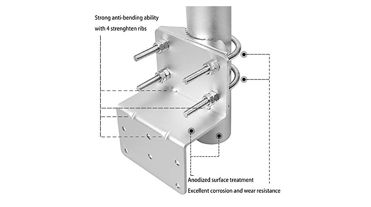 K001 V3 Antenna Pole Mount Kit | Durable Outdoor Antenna Mount