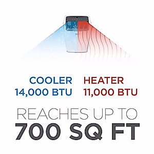 BLACK+DECKER Air Conditioner, 14,000 BTU Air Conditioner Portable for Room and Heater up to 700 Sq. Ft, 4-in-1 AC Unit, Dehumidifier, Heater, & Fan, Portable AC with Installation Kit & Remote Control