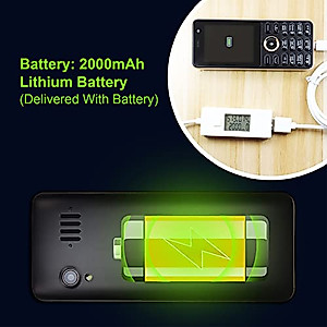 Unlocked Cell Phone for Seniors, 2.4inch 3G Loud Volume Large Button Cellphone, Dual SIM, 2000mah Large Capacity Battery, Support WiFi, Flashlight, Front and Rear Camera
