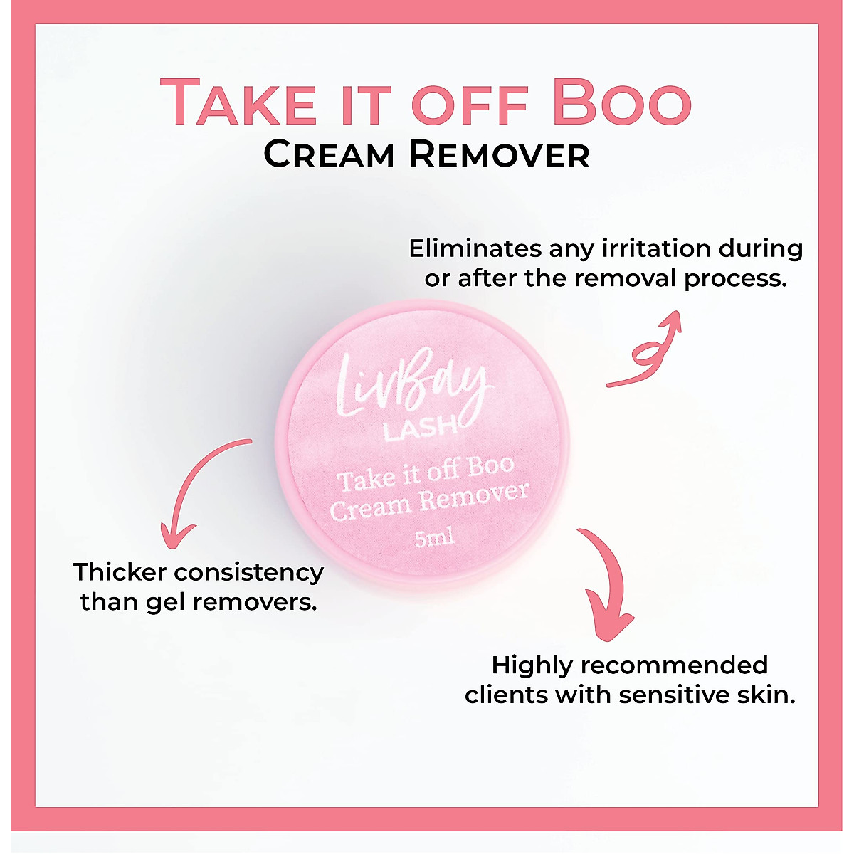 LivBay Lash - Lash Cream Remover | No Scent & Quick Eyelash Adhesive Removal and Dissolver for Sensitive Skin (Professional Use Only)