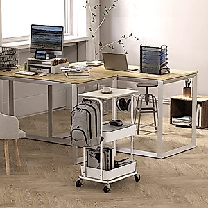 Simple Houseware 2-Tier Rolling Utility Cart with Top Board