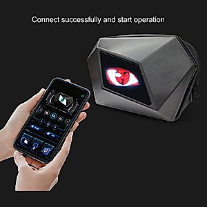 KIMISS LED Knight Backpack, Universal LED Display Backpack with APP Control Waterproof Adjustable Shoulder Strap USB 5V Travel Bag