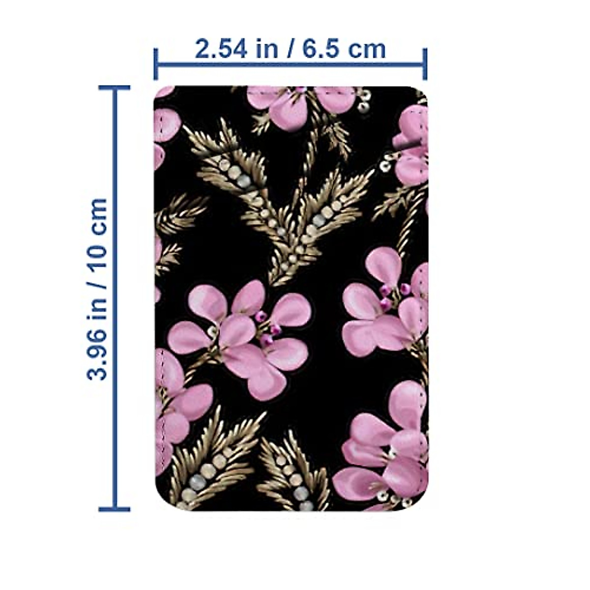 Diascia Pack of 2 - Cellphone Stick on Leather Cardholder ( Pink Flowers Imitation Pattern Pattern ) ID Credit Card Pouch Wallet Pocket Sleeve