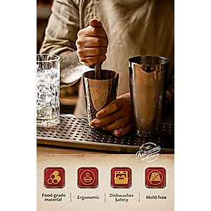 KITESSENSU Wooden Muddler, Durable Wood Ice Crusher Muddler for Cocktails, Excellent Choice for Mojitos, Caipirinhas, Fruits, Herbs, Spices Based Drinks