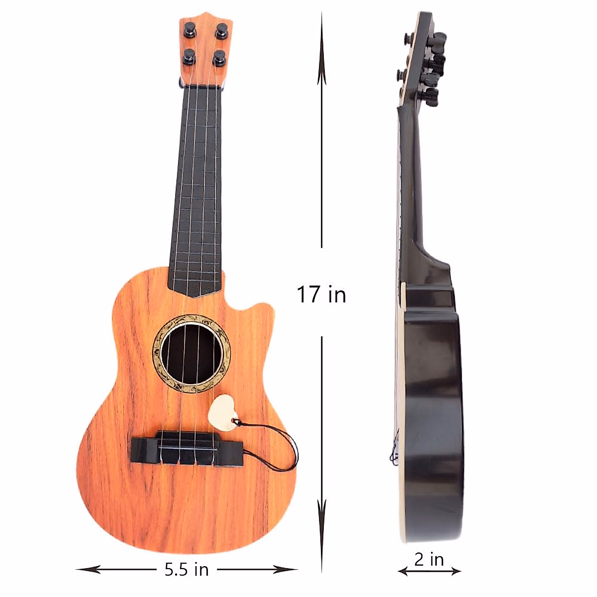 Kids Ukulele Toy Guitar 4 String,17 inch Mini Guitar Children Musical Instruments Educational Kids Ukulele for Toddler Beginners Learning Toy for Boys Girls Ages 3+