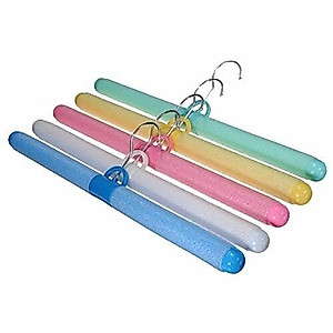 Bendable Flexible Foam Hangers Anti-Skid Foam Clothes Hanger Holder Rack - 5pk | Clothes Won't Fall Off | Clothes Dry Faster