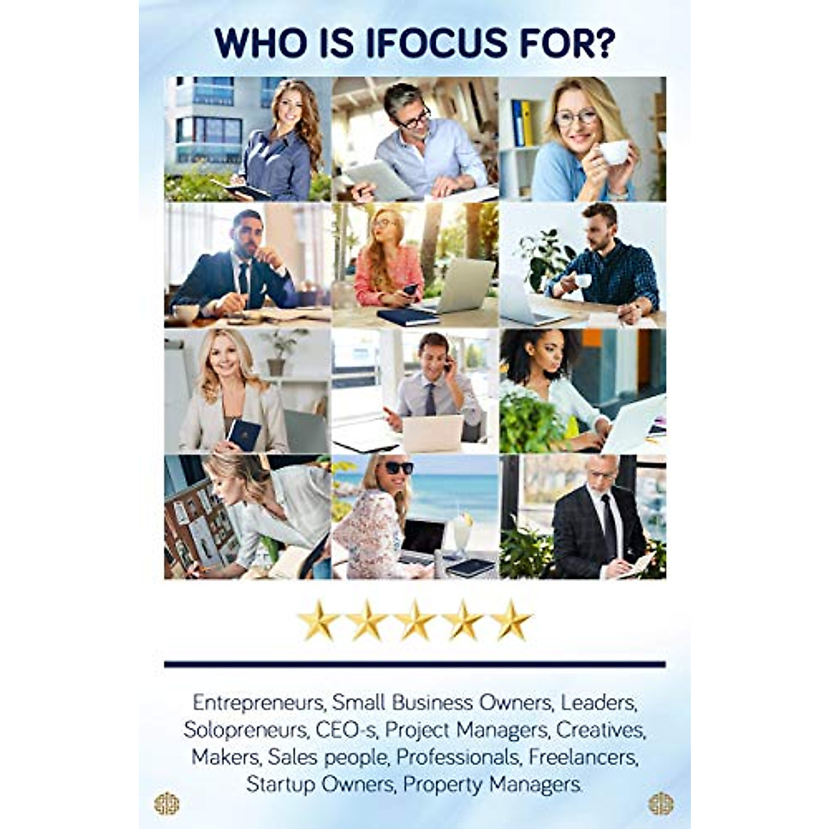 Business Planner Undated for Entrepreneurs! Focus Project Notebook for Productivity! Daily Weekly Self Organizer Planner / Win the Day! Beat Procrastination! Ifocus - A5 work planner