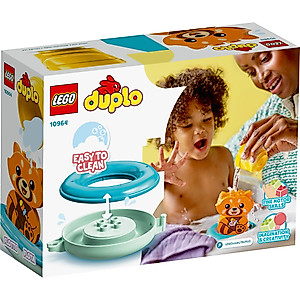 LEGO DUPLO Bath Time Fun: Floating Red Panda 10964 Bath Toy for Babies and Toddlers Ages 1.5 Plus Years Old, Baby Bathtub Water Toys, Easy to Clean