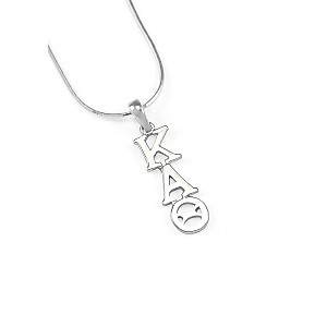 The Collegiate Standard Kappa Alpha Theta Sterling Silver Lavaliere Pendant