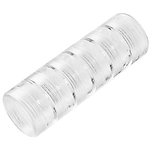 PINGEUI 10 Sets 6 Layer Small Stackable Containers,8ml Plastic Round Stackable Containers, Clear Cylindrical Jewelry Storage Organizer with Lids for Beads, Buttons, Crafts, and small items