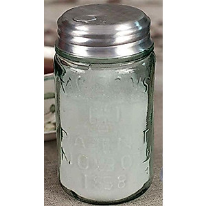 SIMPLY HOMEADE Mason Jar Sugar/Salt/Spice Dispenser Lid Kitchen Supplies, 2 3/4" diameter 1 1/4" tall, Silver