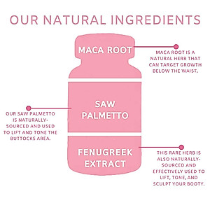 BootyMaxx Pills - Butt Enhancement Pills - Natural Booty Pills - Supports Reduced Cellulite - Butt Pills for Women