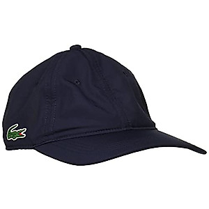 Lacoste mens Sport Solid Taffeta Side Croc Hat Cap, Navy Blue, One Size US