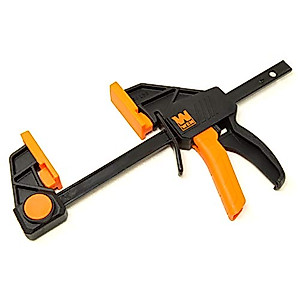 WEN CLR062 6-Inch Heavy Duty Steel Bar Clamps and Spreaders with 2.3-Inch Throat, Four Pack