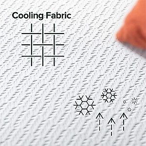 ZINUS 2 Inch Ultra Cooling Gel Memory Foam Mattress Topper with Cooling Cover/CertiPUR-US Certified, Queen