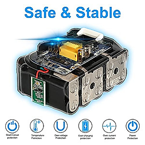 SUnMilY for Makita 18v Battery, 6.0Ah Replacement Lithium Batteries Compatible with Makita Battery 18V BL1860 BL1850 BL1850B BL1840 BL1840B BL1830 BL1830B BL1815B (4 Pack)