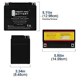 Mighty Max Battery YTX12-BS Power Sports Battery Replaces 740-1866, ES12BS