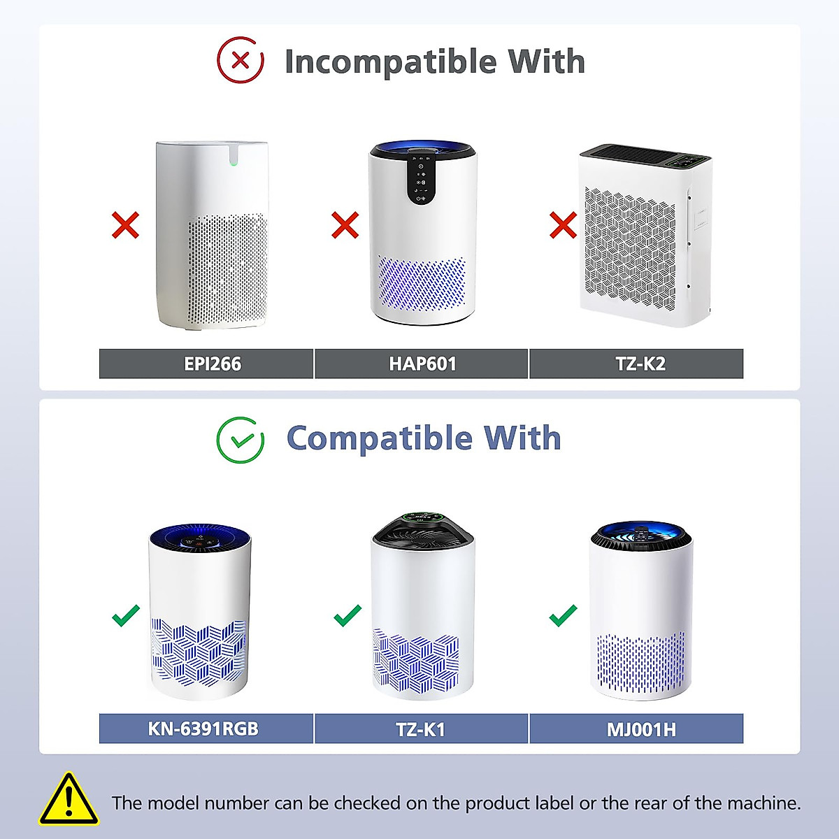 2 Pack TZ-K1 True HEPA Replacement Filter Compatible with FreAire KN6391, Compatible with ToLife TZ-K1, Compatible with MK-01 MK-06, 3-in-1 H13 HEPA Filter Replacement for Smoke Pollen, White