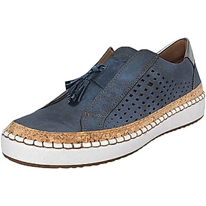 LONG-M Women's Shoes Comfortable Non-Slip Running Shoes Casual Flat Breathable Shoes Sport Outdoor Indoor Shoes,Blue,37