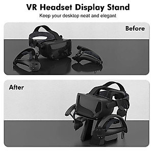 AMVR VR Headset Display Stand and Controllers Holder for Steam Valve Index Virtual Reality Mount Station