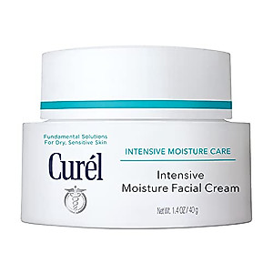 Curel Japanese Skin Care Intensive Face Moisturizer Cream, Face Lotion for Dry to Very Dry Sensitive Skin, For Women and Men, Anti-Aging Fragrance-Free Anti-Wrinkle Japanese Skin Care, 1.4 oz