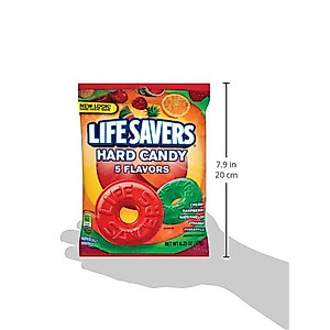 LIFE SAVERS 5 Flavors Hard Candy Bag, 6.25 Ounce (Pack of 12)