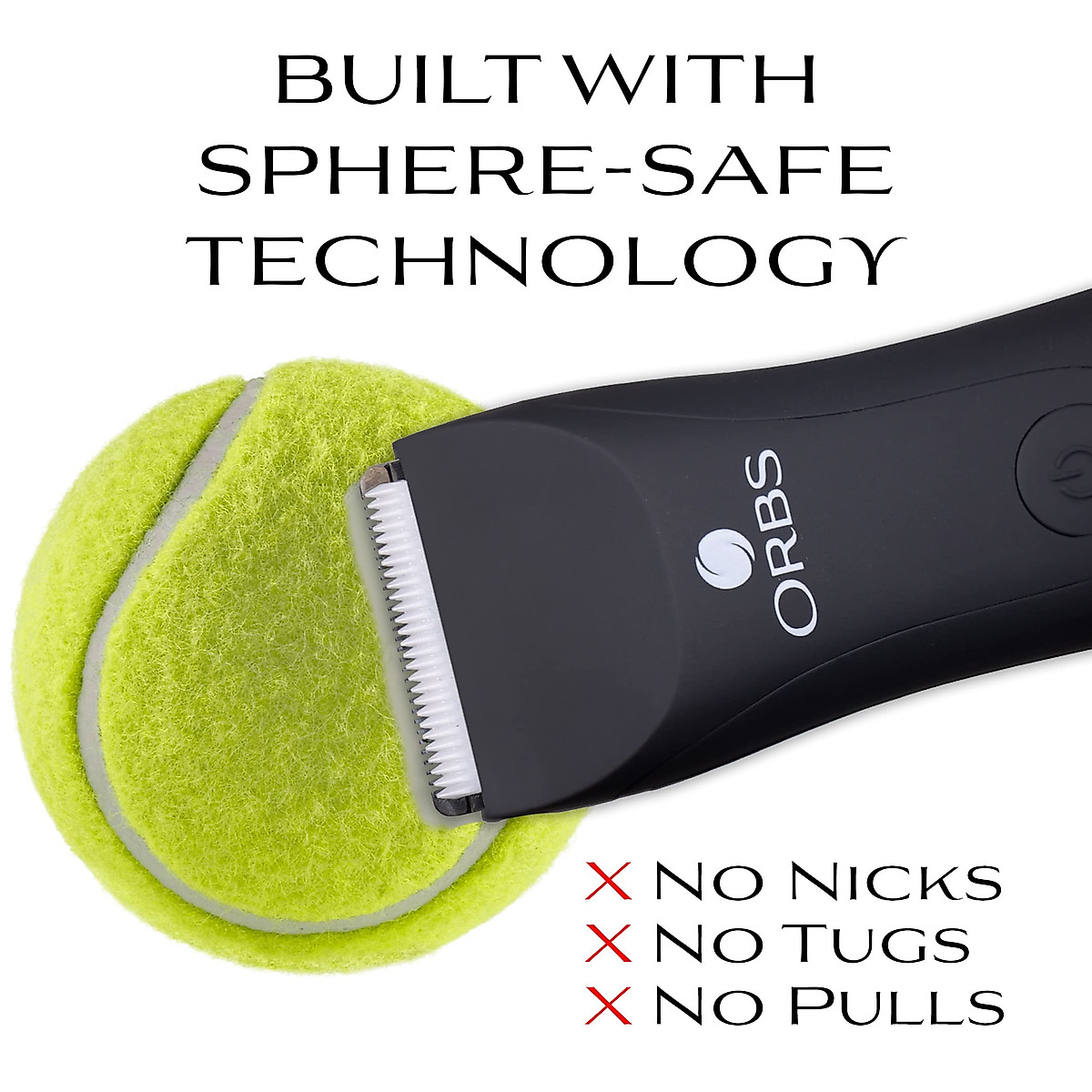 Orbs™ Electric Trimmer for Men, Premium Ball Trimmer/Shaver for Men, Waterproof Groin and Body Shaver Groomer, Replaceable Ceramic Blade Heads,100 Min Battery Life