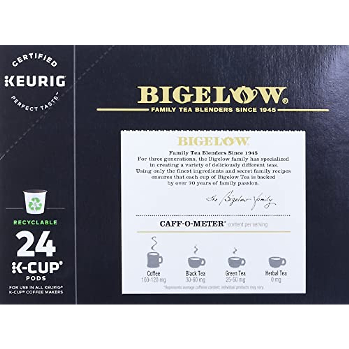 Bigelow Earl Grey Tea, 24-Count K-Cup Portion Pack for Keurig Brewers