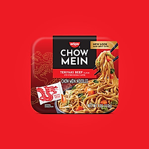Nissin Chow Mein Noodles, Teriyaki Beef, 4 Ounce (Pack of 8)