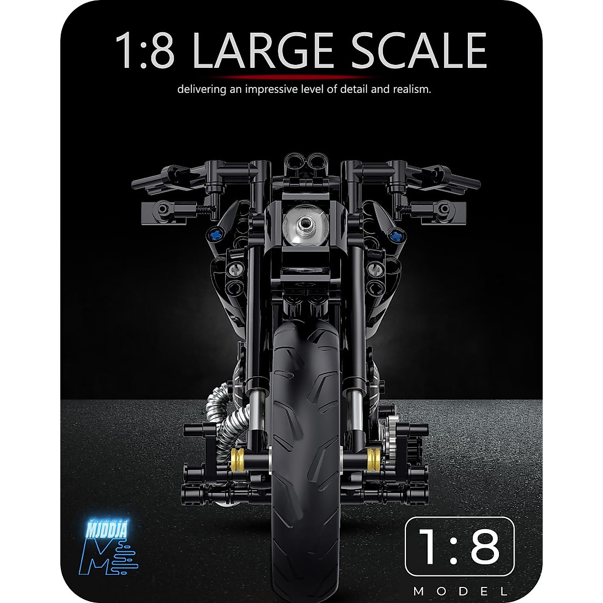 MJDDJA 1:8 Motorcycle Building Set- 586PCS, for Teenage Boys,Building Blocks for Adults, Collectible Building Toy for 14+ Year Old Boys, Adult Birthday Idea Gifts(Compatible with Legos Set)