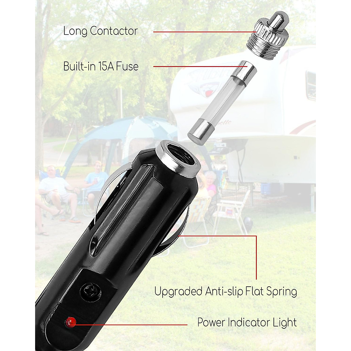 Car Charger Cable 12V/24V Fit for Ecoflow Delta/River Series Bluetti EB55 Anker 757/767 XT60 Connector Portable Power Station DC Adapter, 6.6Ft 14AWG