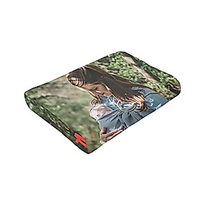 Custom Blanket Personalized with 1-9 Photos Collage Name Text Customized Blankets，Birthday Souvenir Gifts Personalized Throw Blanket for Father, Mom, Kids, Dogs, Friends or Lover Christmas 60" x 50"