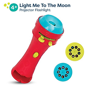 B. toys –Children’s Projector Flashlight with Image Reels- Pretend Play-Make Everything Cosmic & Bright- Light Me To The Moon – 4 years +