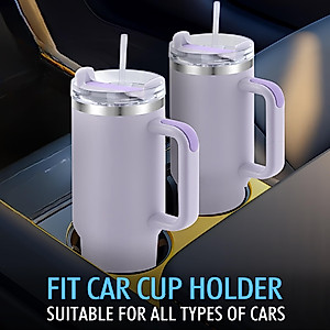 LorinShine 40 OZ Stainless Steel Tumbler with Lid and Straw, Insulated Cup with Handle, Leak Proof Tumbler, Large Water Iced Tea Coffee Bottle for Gift/Travel/Sport/Home