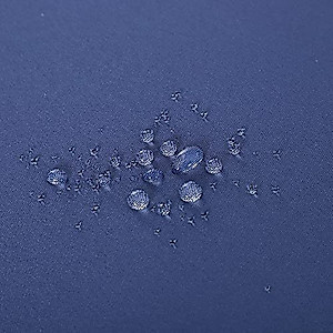 Outsunny Outdoor Rattan Wicker Rocking Chair Patio Recliner with Soft Cushion, Adjustable Footrest, Max. 135 Degree Backrest, Blue