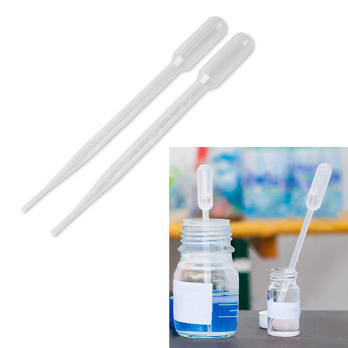 Buytra 300 Pack Disposable Graduated Transfer Pipettes Eye Dropper Polyethylene for Essential Oils,Crafts(3 Capacity-3ML,1ML,0.2ML)