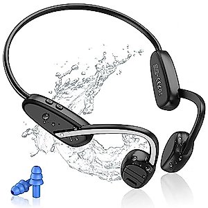 Eixpdaye Bone Conduction Headphones Bluetooth 5.3 Open-Ear Headphones Waterproof 8 Hours Long Battery Life Wireless Earphones with Mic Headset for Running, Cycling, Driving, Sports, and Fitness
