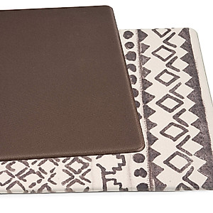 Rugshop Distressed Bohemian Anti Fatigue Standing Mat 18" x 47" Gray