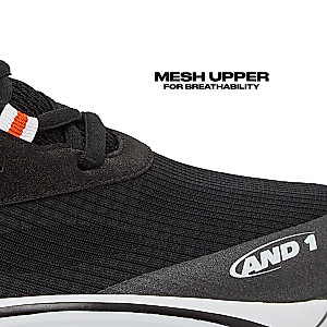 AND1 Revel Mid Men’s Basketball Shoes, Indoor or Outdoor Basketball Sneakers for Men, Street or Court - Black, 8.5 Medium